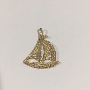 Jewelry | 14k Yellow Gold Sail Boat Charm | Poshmark